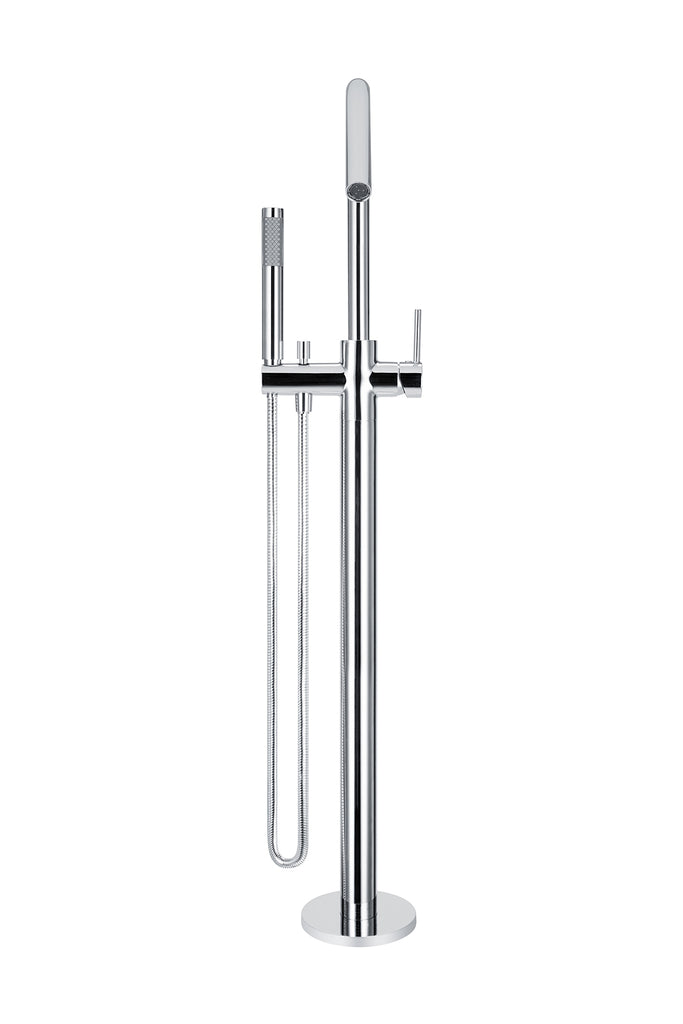 Round Freestanding Bath Spout and Hand Shower - Polished Chrome (MB09-C ...